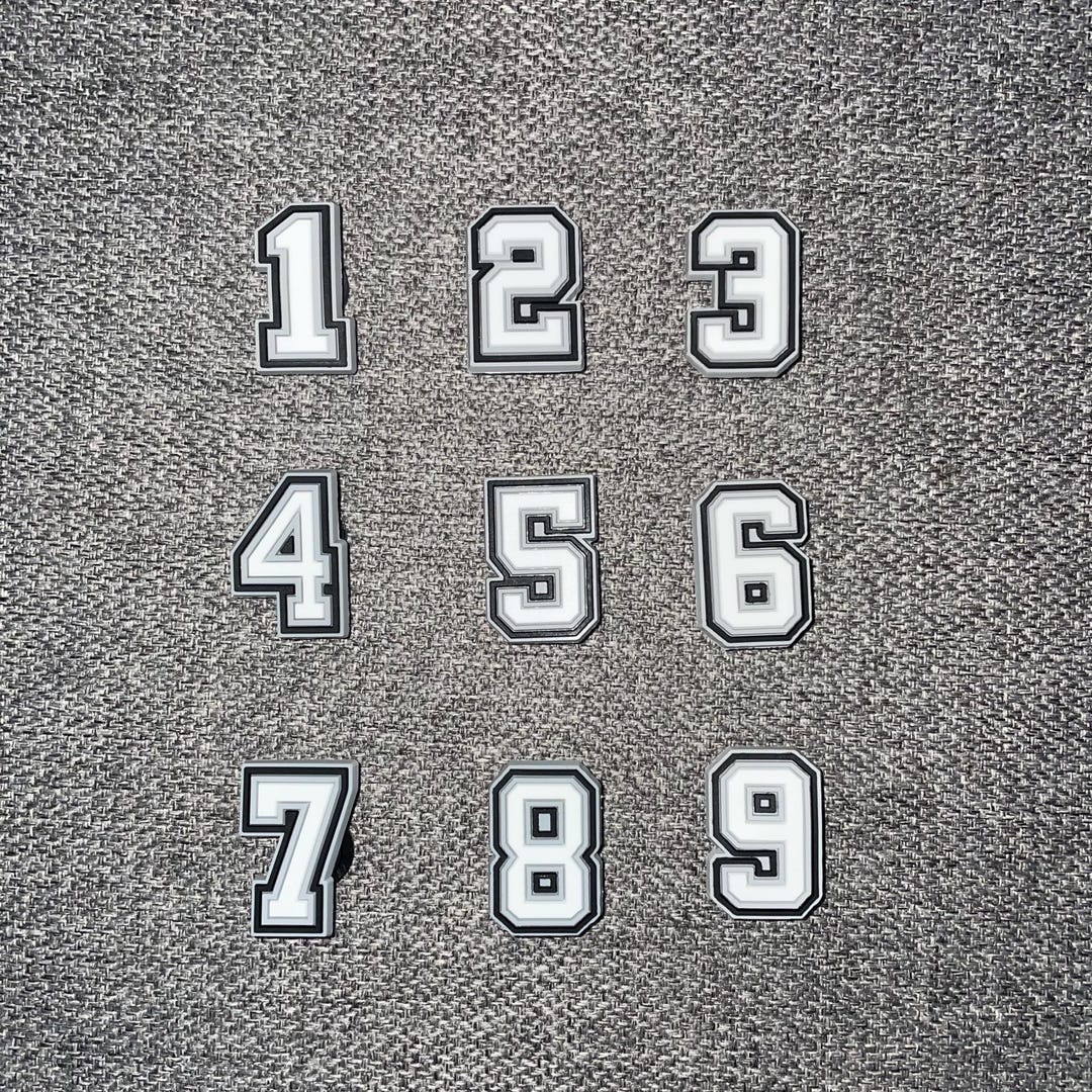 NUMBER Croc Charms – Jibbitz Numbers - Number Shoe Charms - Shoe ...