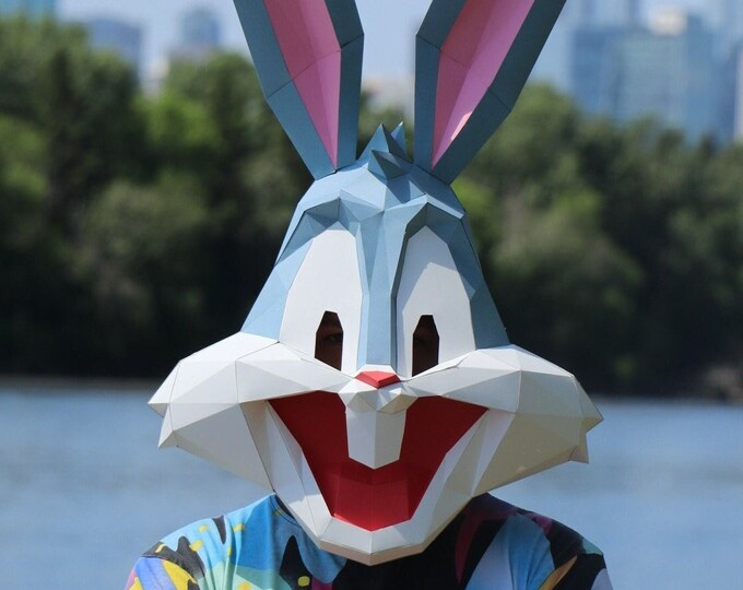 Skunk Mask in Cartoon Style PDF Template, Paper Mask Low Poly - Etsy Canada