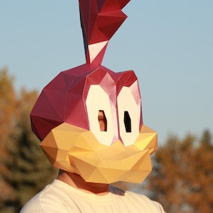 Roadrunner Mask: Low Poly Papercraft Mask (PDF Template) - Etsy Canada