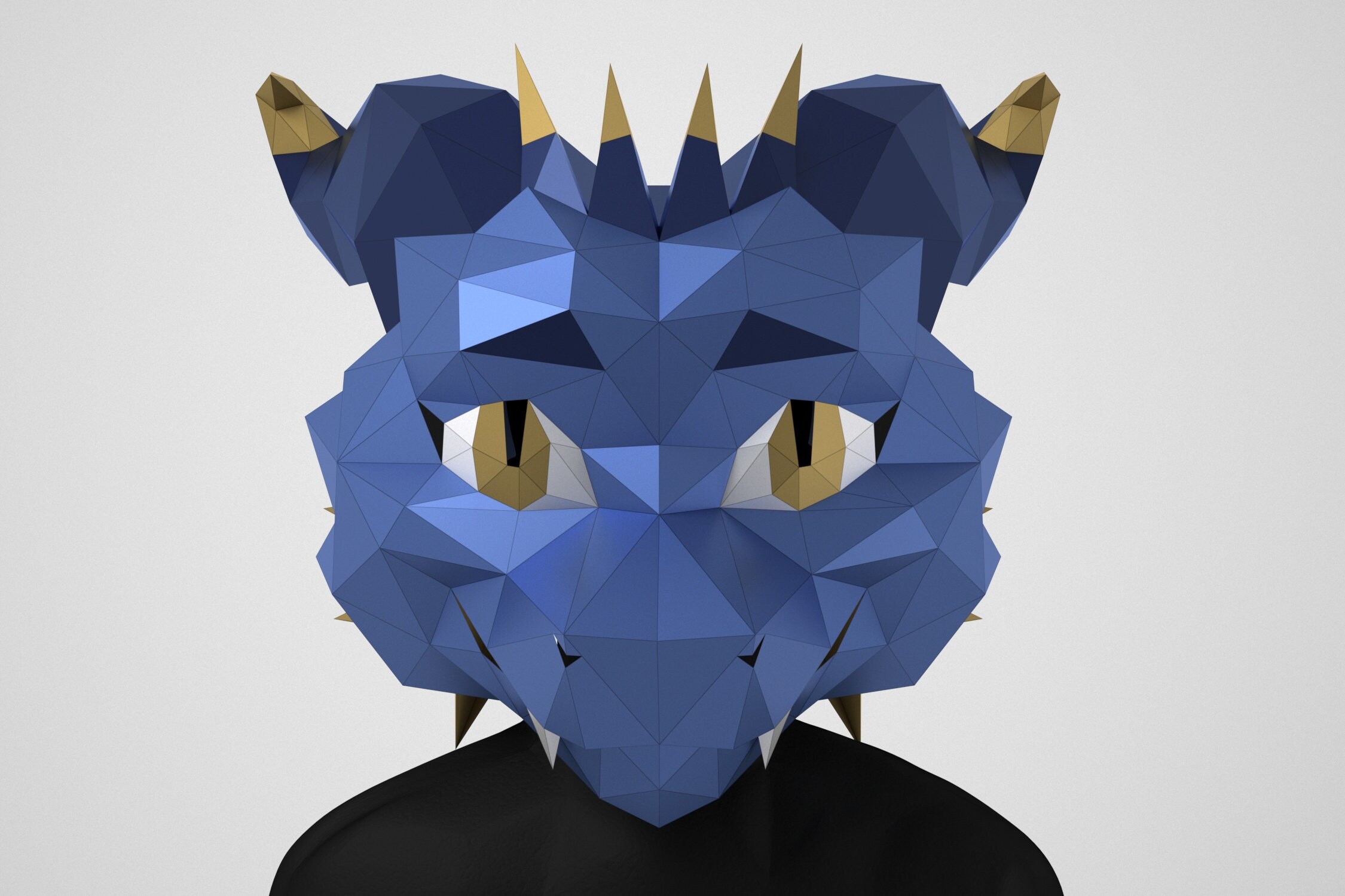 Dragonborn Mask, Funny Fish Mask, Template for Making Your Favorite ...