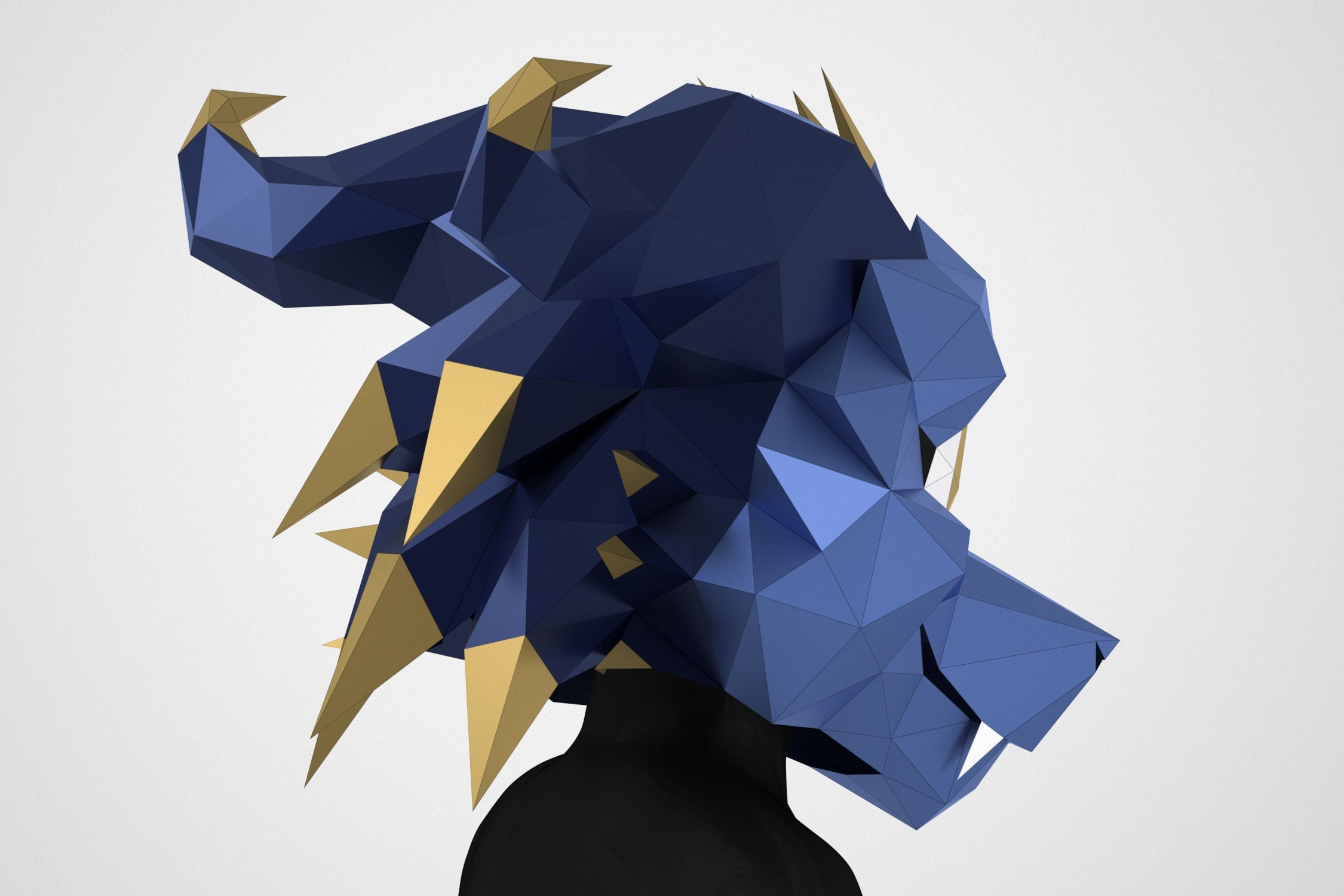 Dragonborn Mask, Funny Fish Mask, Template for Making Your Favorite ...