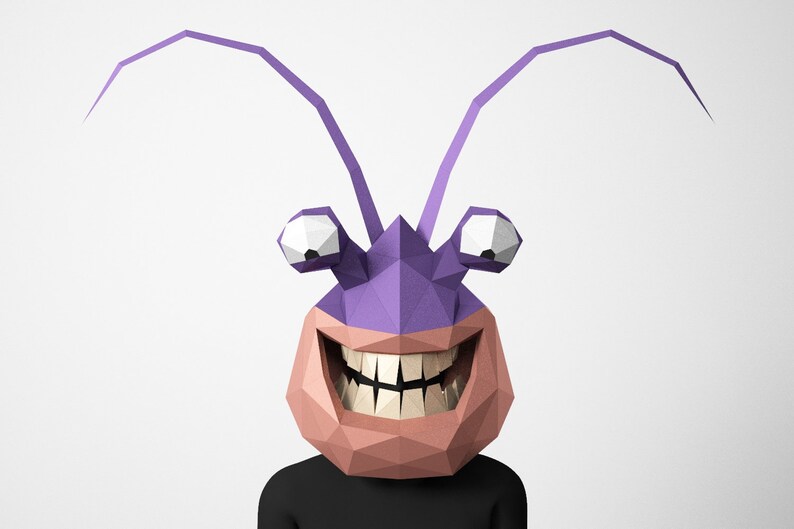 Crab Mask, Polygonal Paper Craft Mask PDF Template, Cosplay Costume - Etsy
