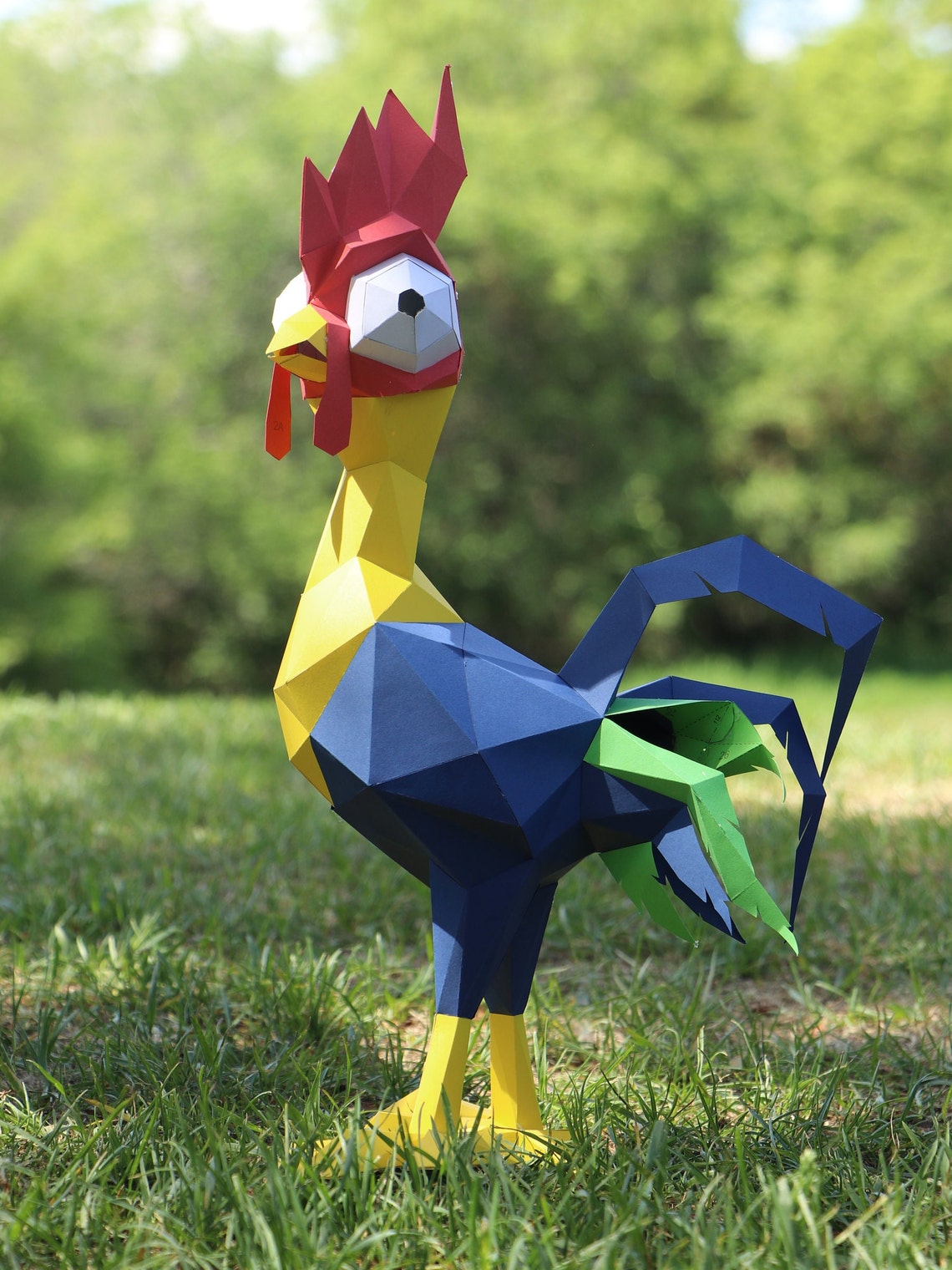 Rooster Cartoon Template for Assembling PDF - Etsy