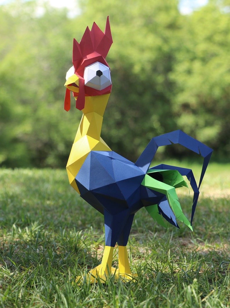Rooster Cartoon, Template for Assembling PDF - Etsy Canada