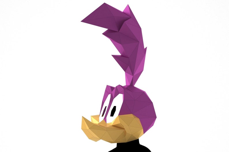 Roadrunner Mask: Low Poly Papercraft Mask (PDF Template) - Etsy Canada
