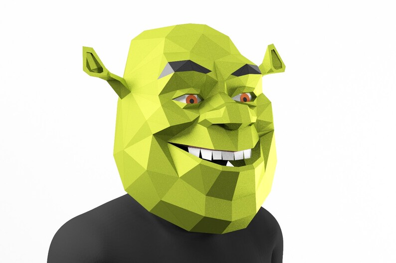 Ogre Mask PDF Template for Making a Polygonal Paper Mask - Etsy