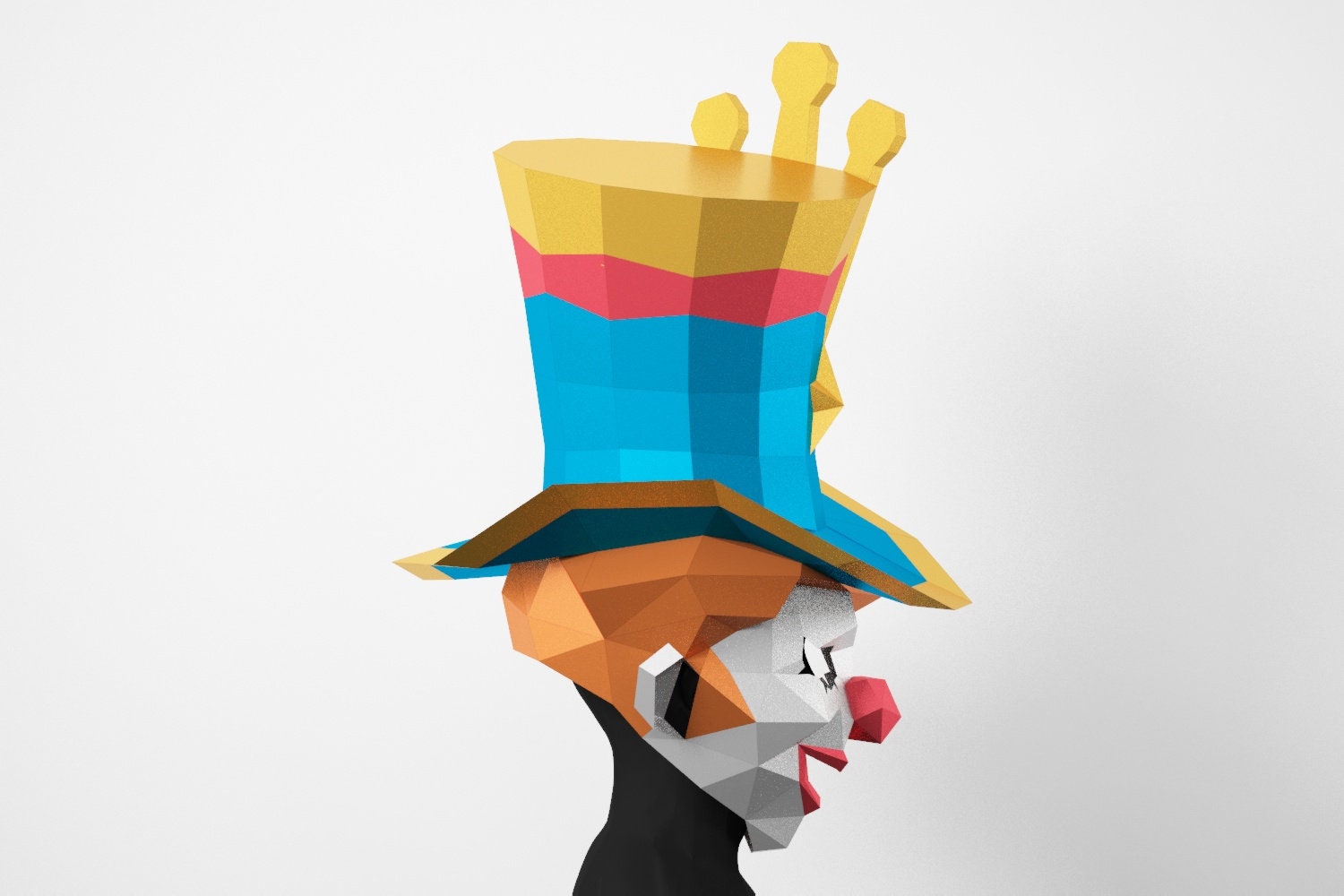 Magician Mask, Clown, PDF Template Funny Mask - Etsy