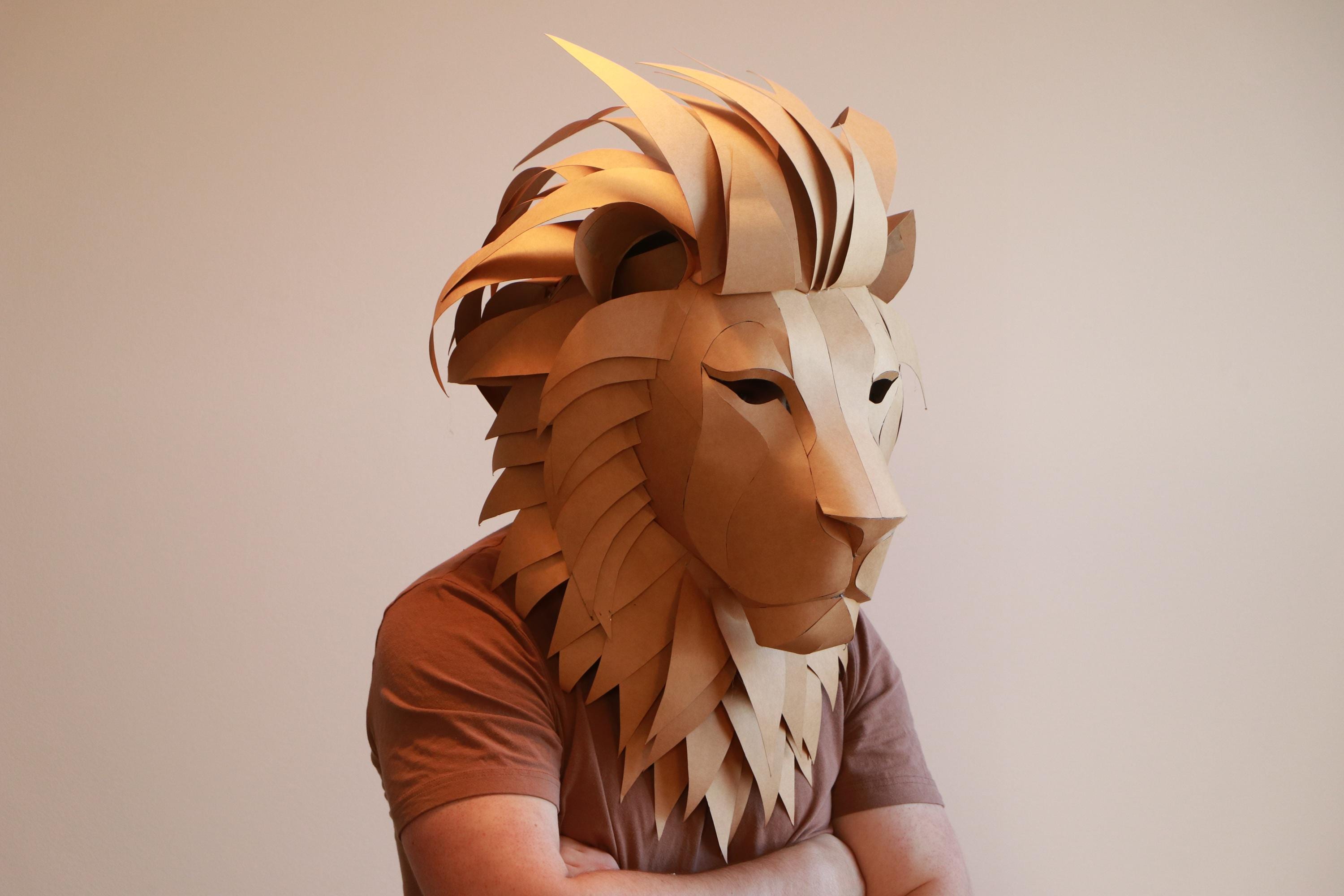 Lion Mask Template – EVA Foam & Cardboard, DIY Cosplay, Customizable ...