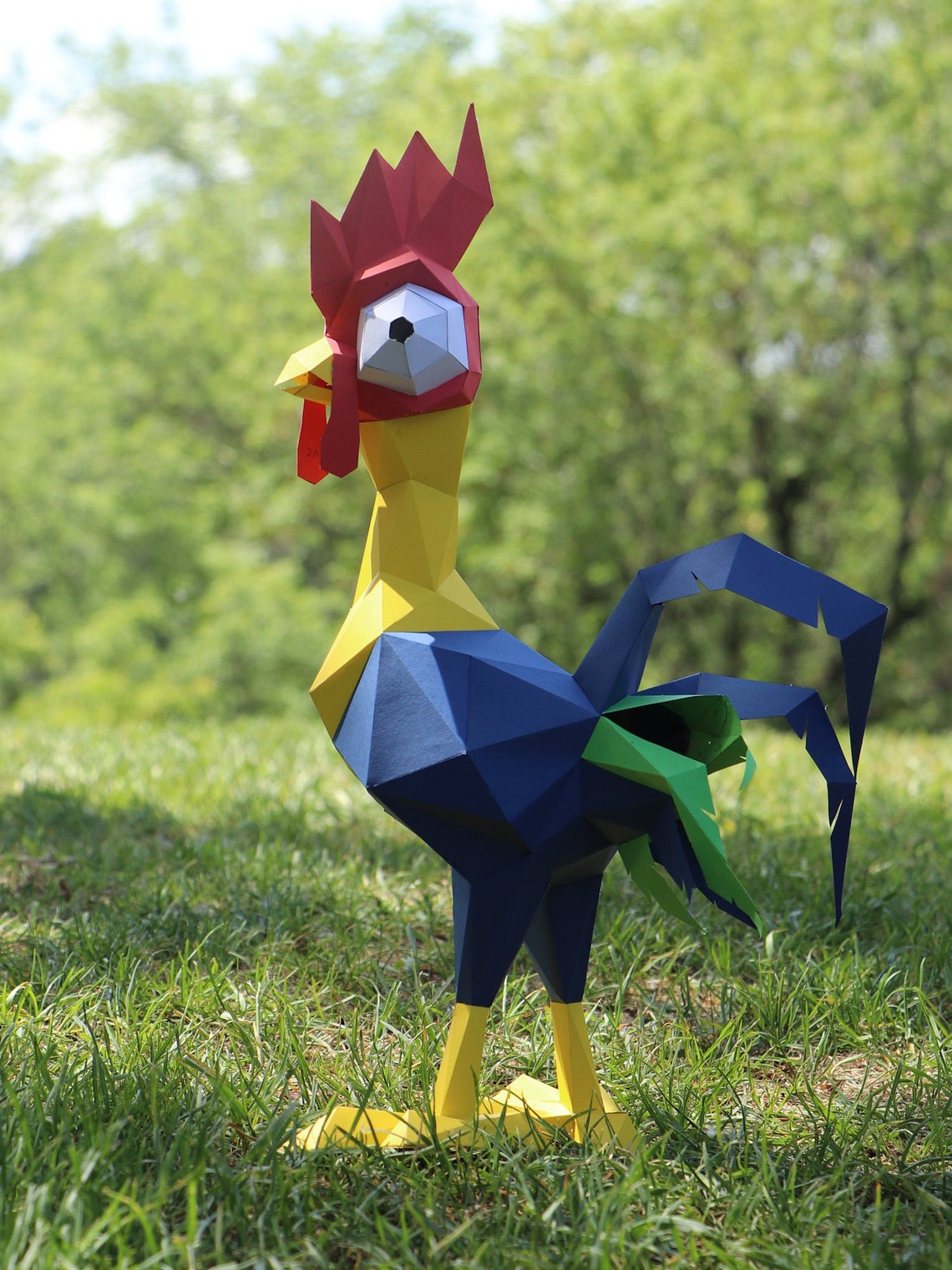 Rooster Cartoon Template for Assembling PDF - Etsy