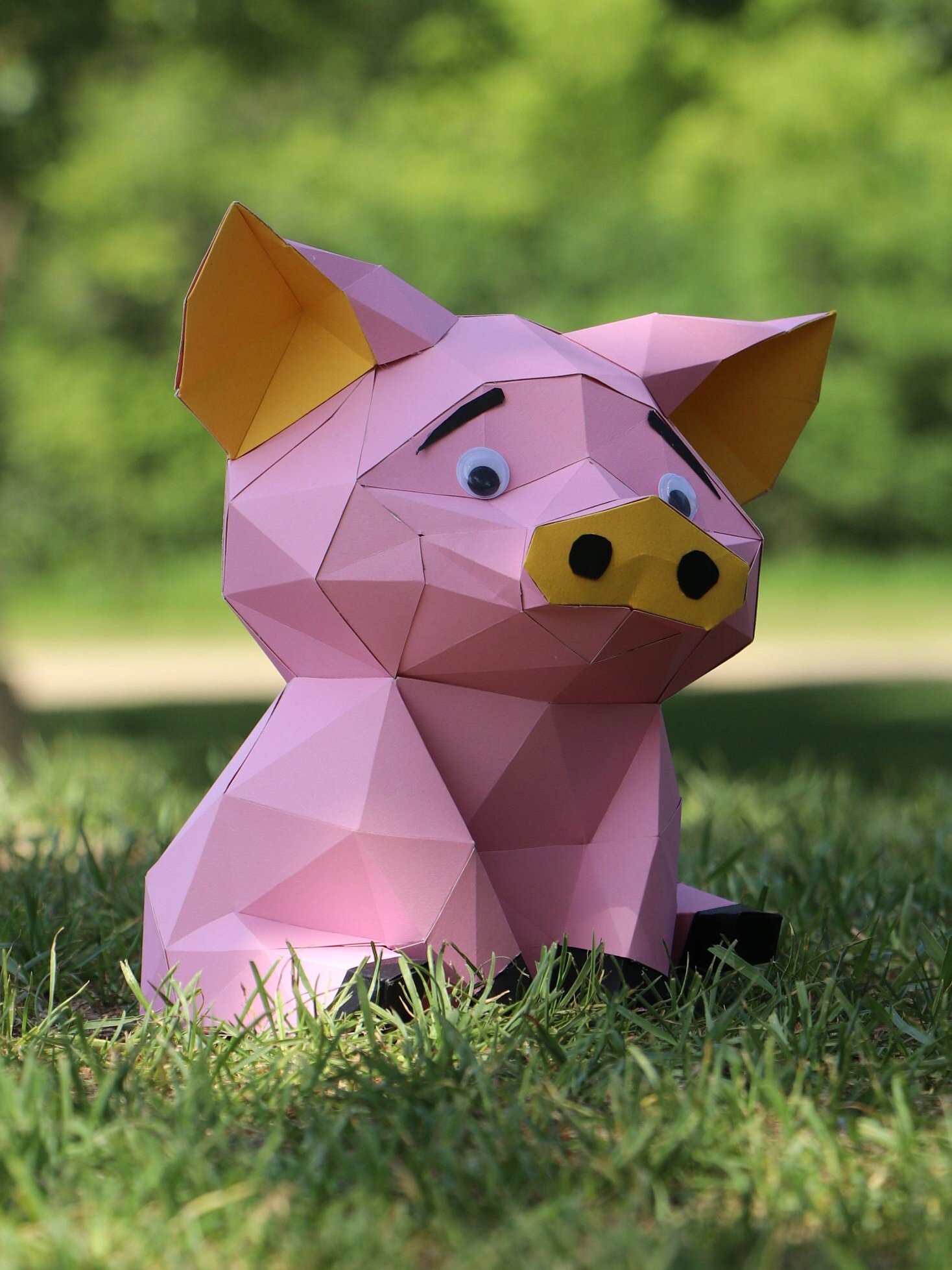 Rooster and Pig, PDF Template for Polygonal Sculpture - Etsy
