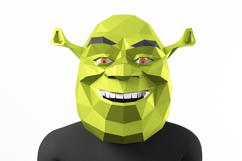 Ogre Mask PDF Template for Making a Polygonal Paper Mask - Etsy