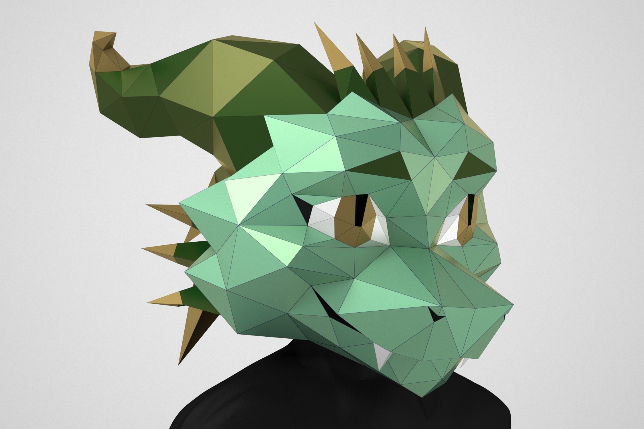 Dragonborn Mask, Funny Fish Mask, Template for Making Your Favorite ...