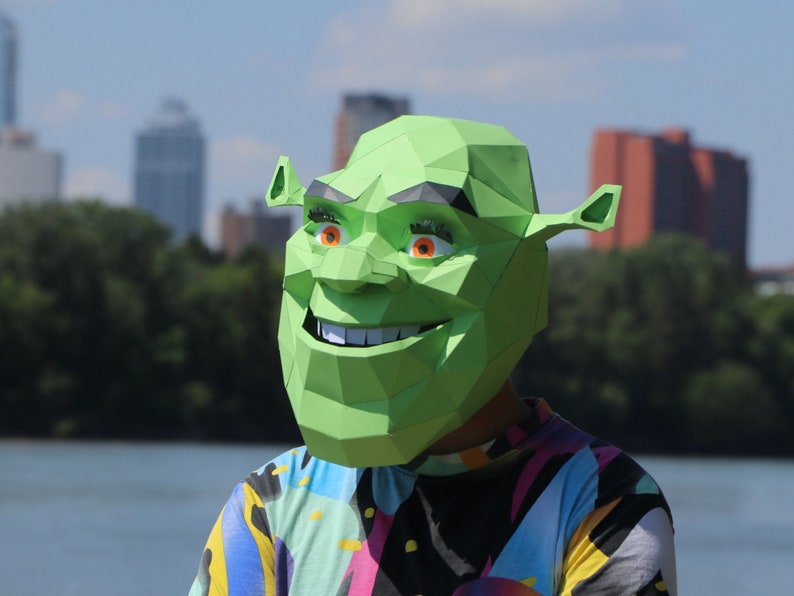 Ogre Mask, PDF Template for Making a Polygonal Paper Mask - Etsy