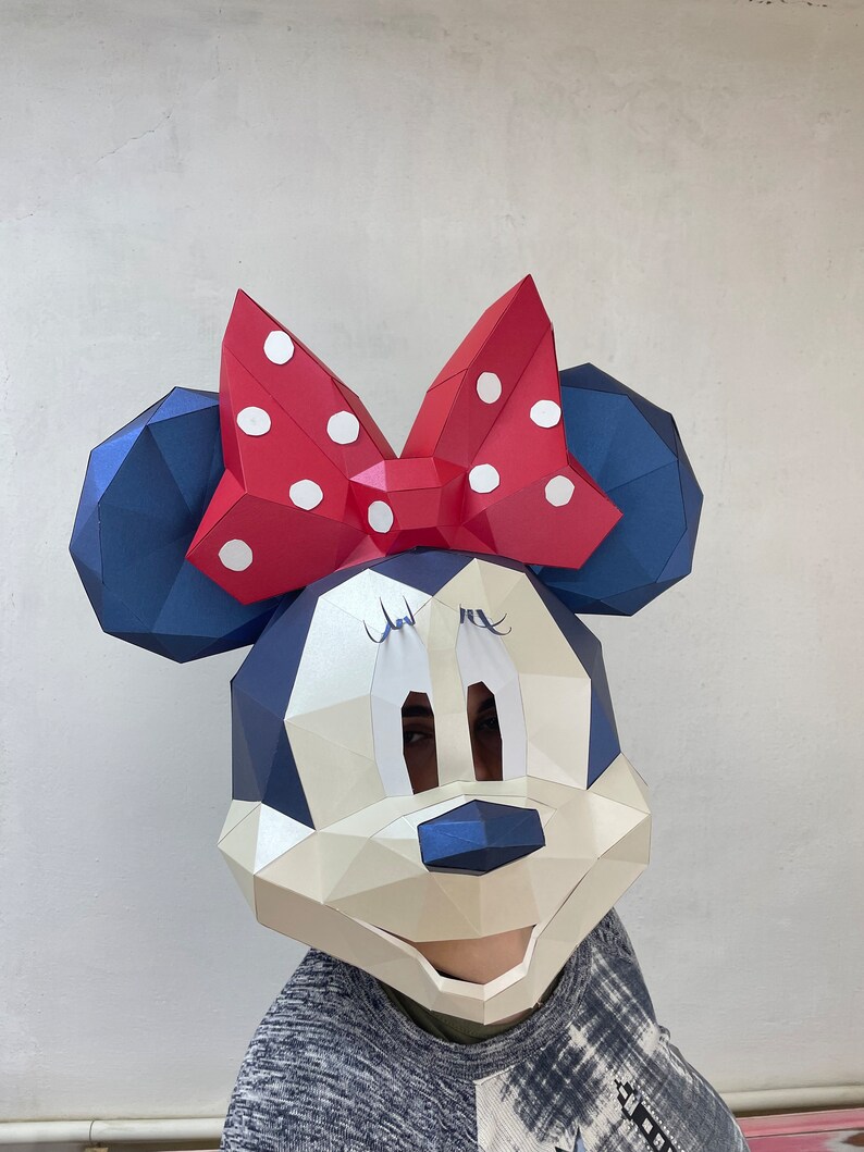 Mask Mouse Girl, Cosplay Mask, Paper Craft Mask, Kid Mask, Kid Costume ...