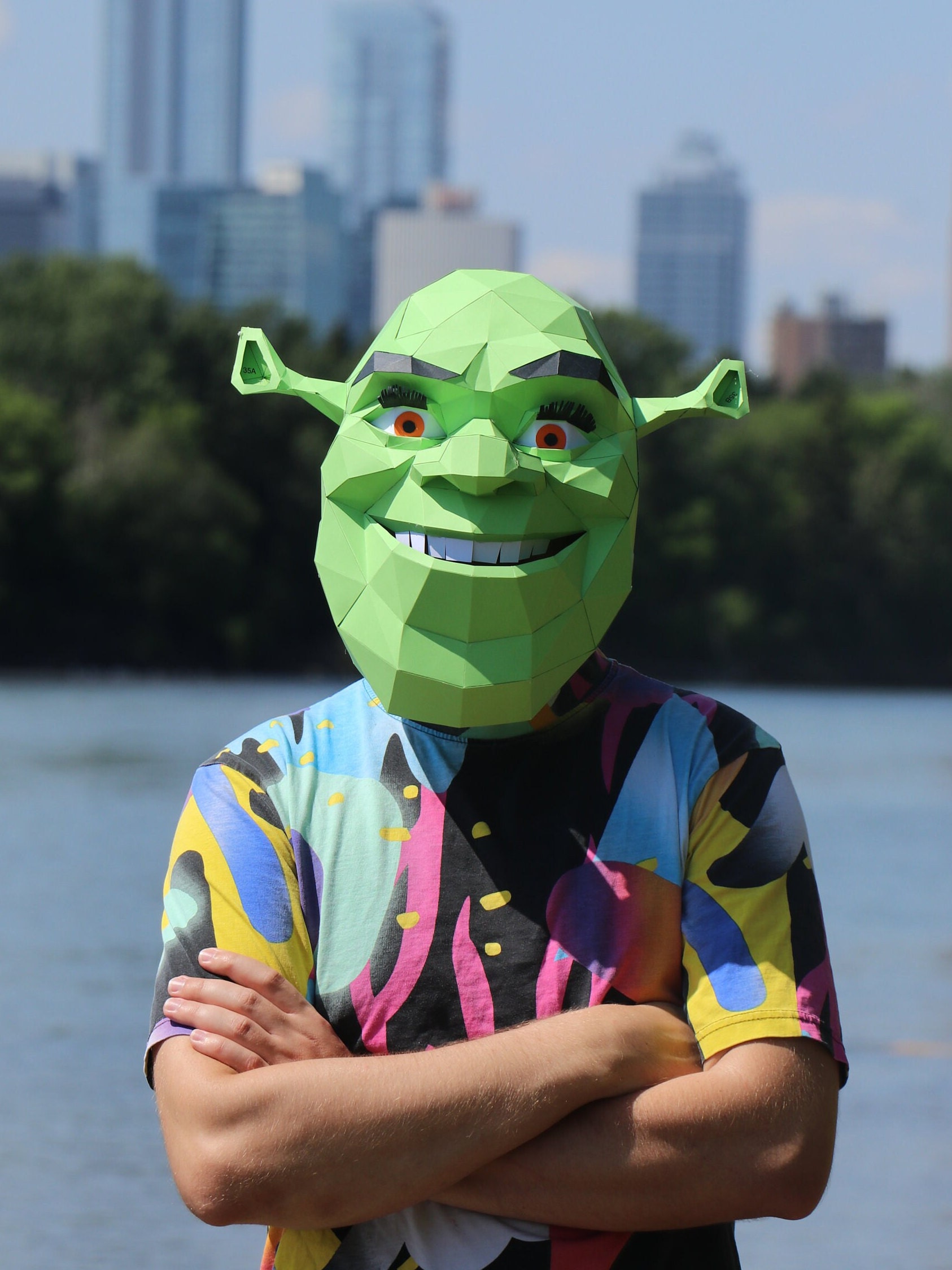 Ogre Mask, PDF Template for Making a Polygonal Paper Mask - Etsy