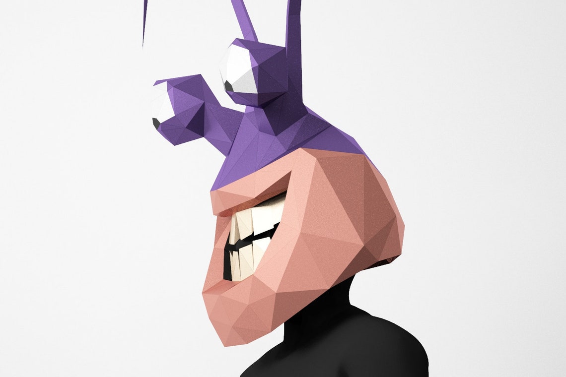 Crab Mask, Polygonal Paper Craft Mask PDF Template, Cosplay Costume - Etsy