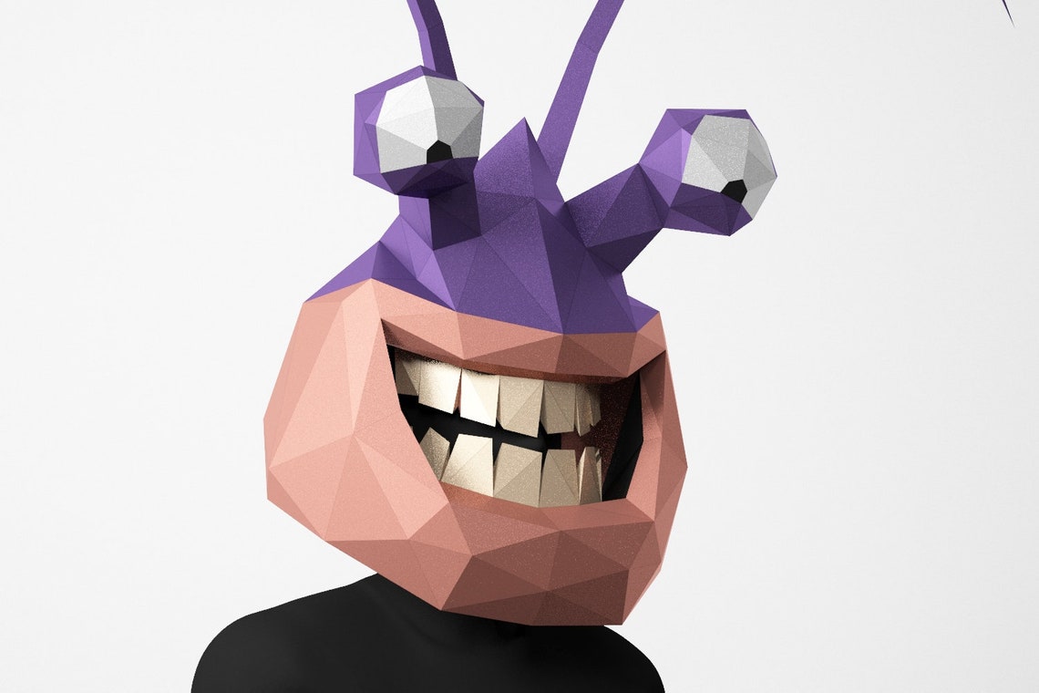 Crab Mask, Polygonal Paper Craft Mask PDF Template, Cosplay Costume - Etsy