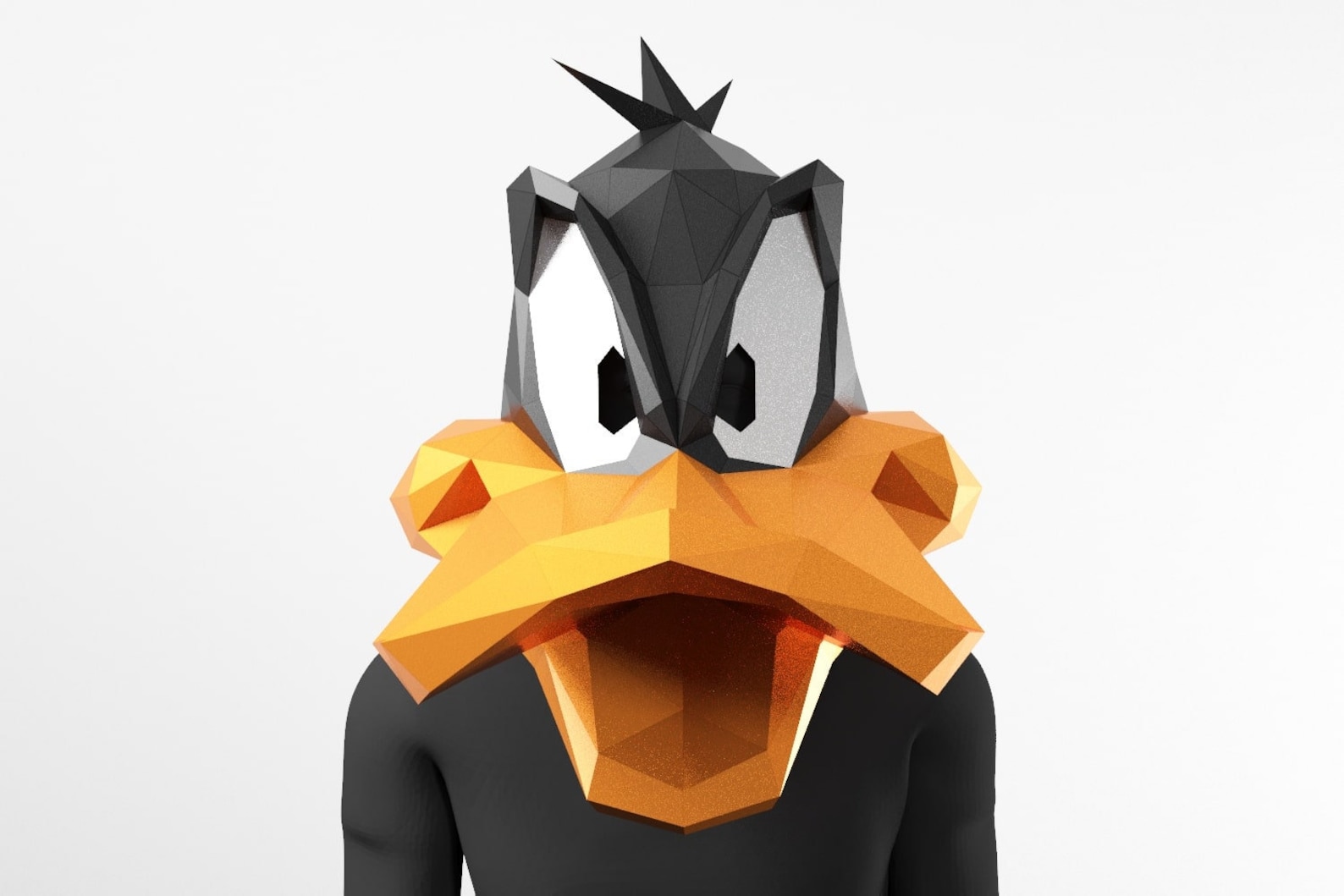 Plantilla PDF de máscara de pato en estilo de dibujos animados, máscara ...