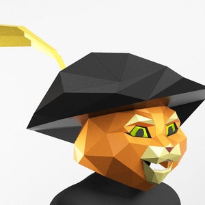 Puss in Boots Mask, Low Poly Template, Cat Mask - Etsy