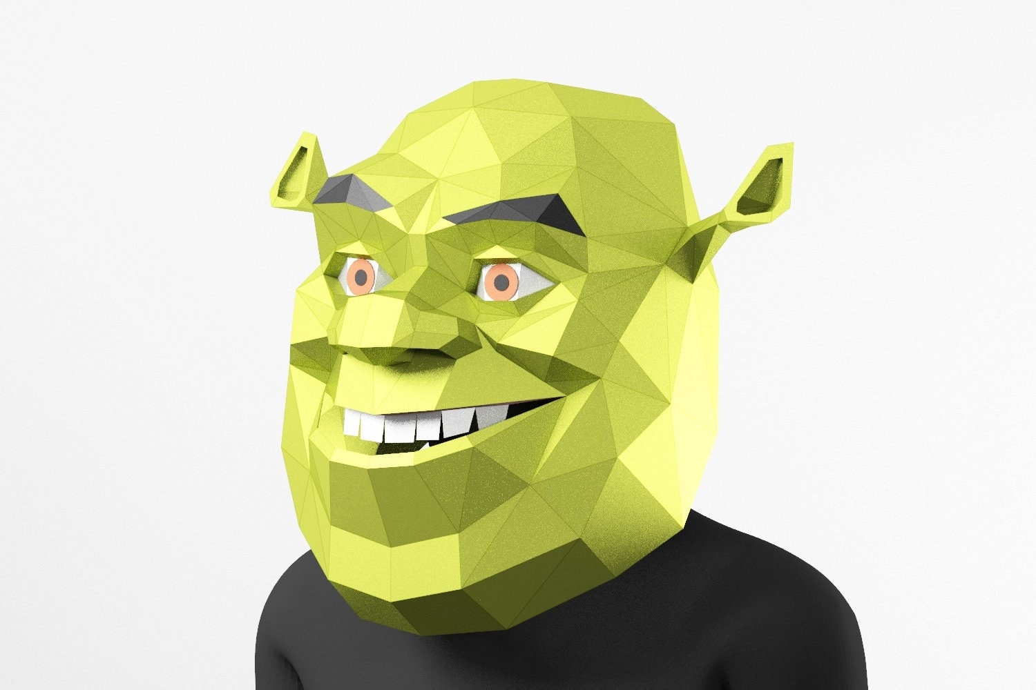 Ogre Mask, PDF Template for Making a Polygonal Paper Mask - Etsy