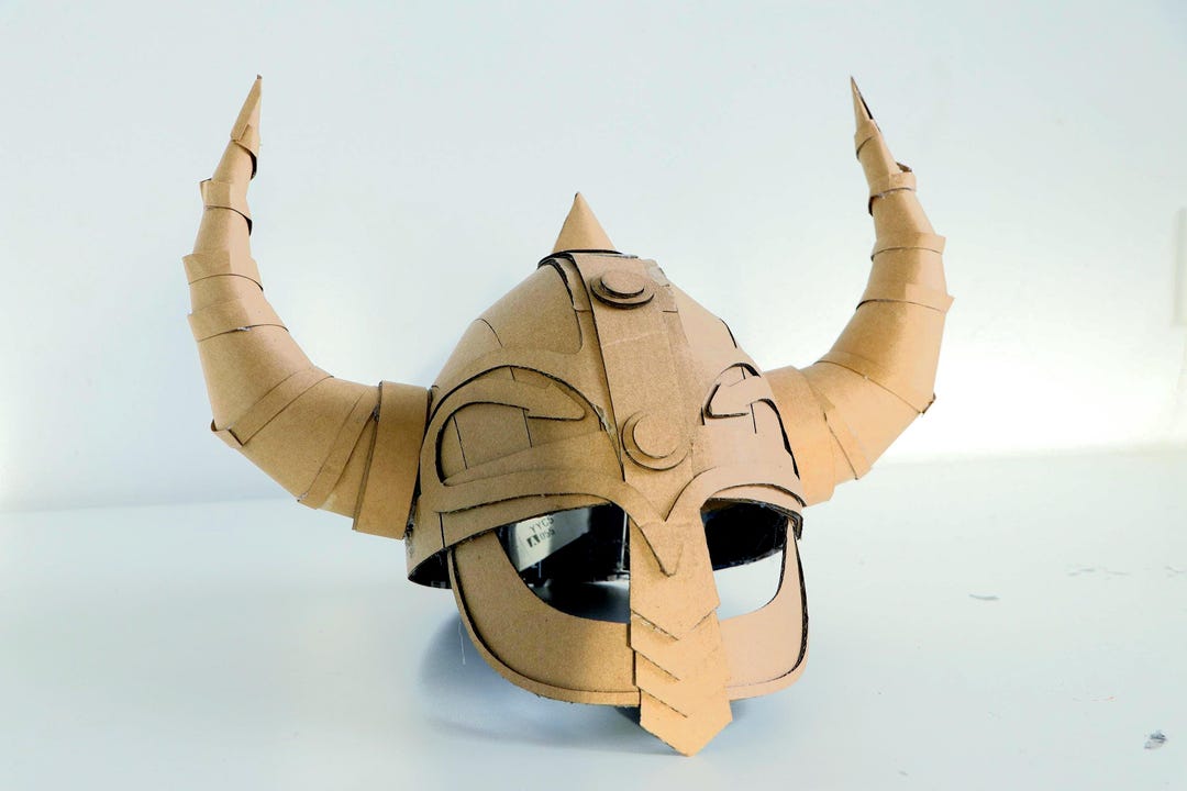 Viking Helmet — DIY Papercraft Template • Cardstock or EVA Foam • Ready ...