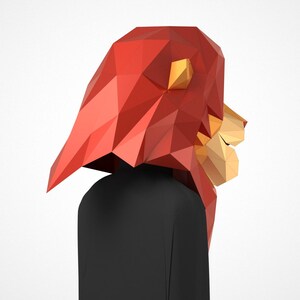 Lion Mask Papercraft – Cartoon Style, Majestic Mane, Detailed 3D Mask ...