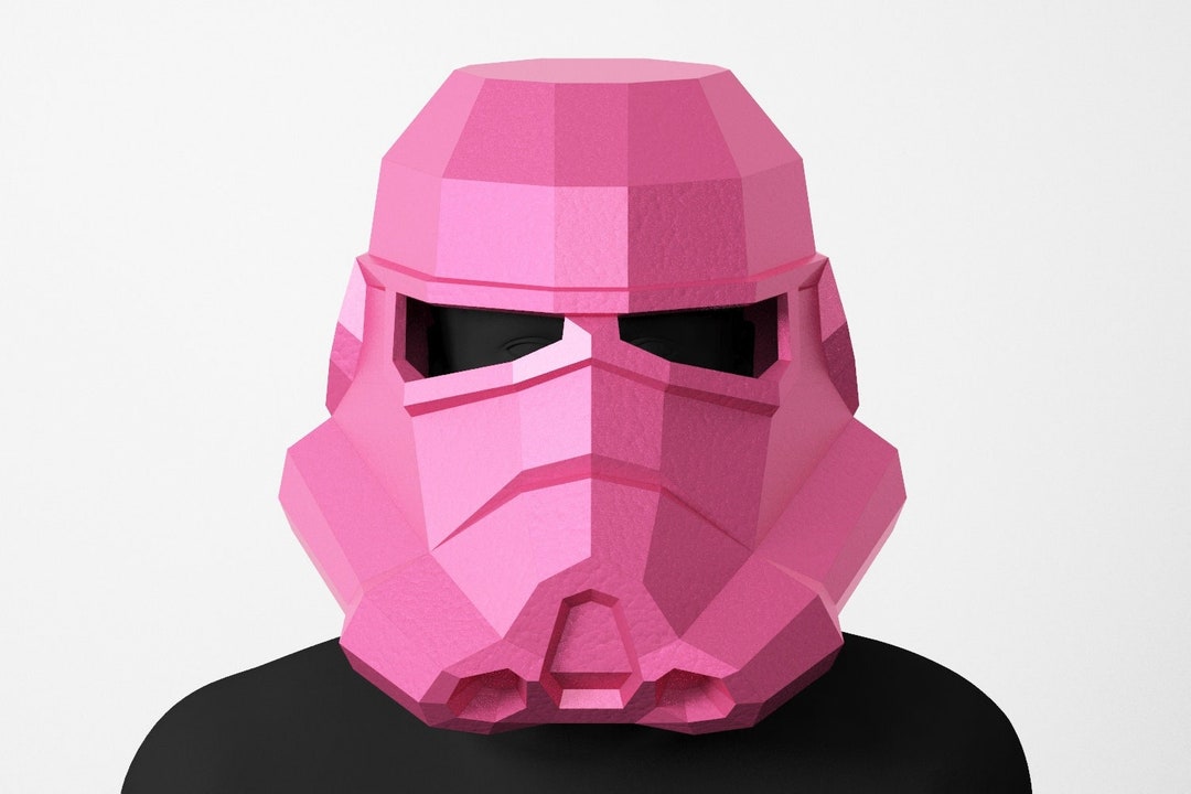 Stormtrooper Papercraft Helmet: Polygonal Mask, Kid/adult Cosplay (PDF ...