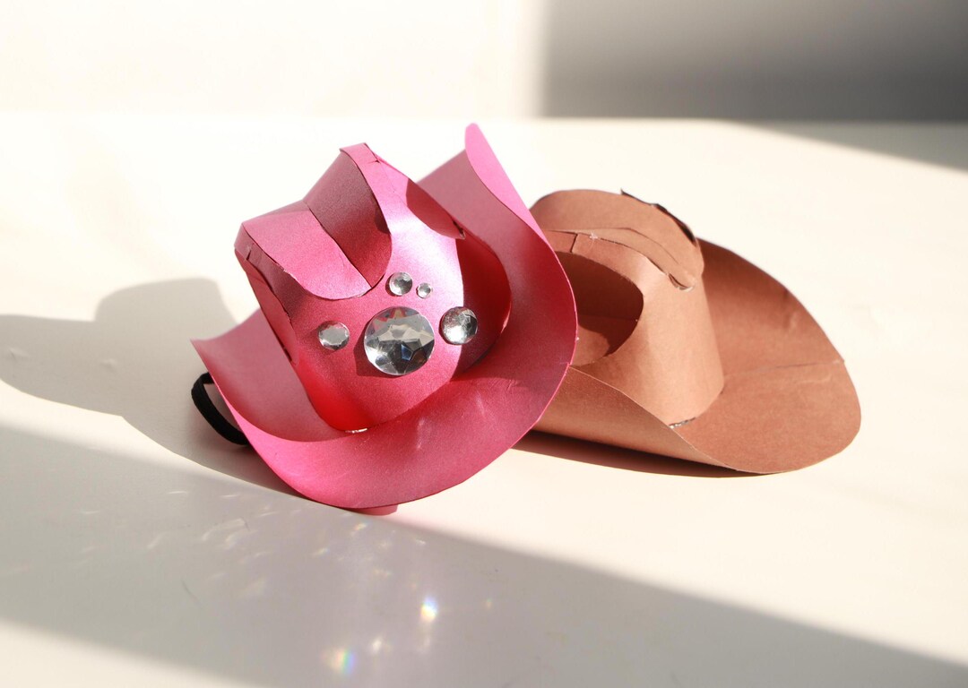 Cowboy Hat Papercraft or Eva Foam, Template DIY Adjustable Size - Etsy