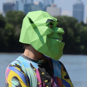 Ogre Mask, PDF Template for Making a Polygonal Paper Mask - Etsy