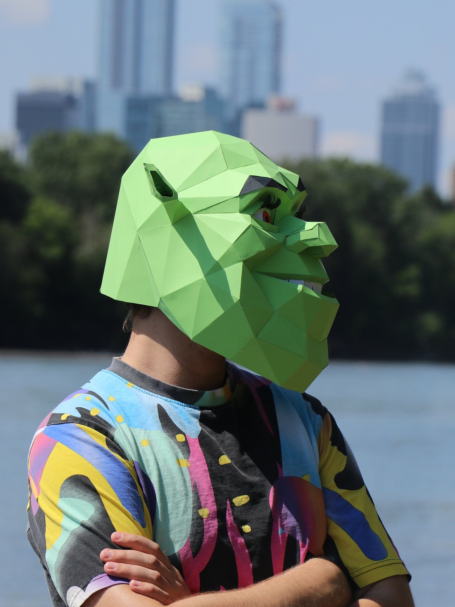 Ogre Mask, PDF Template for Making a Polygonal Paper Mask - Etsy