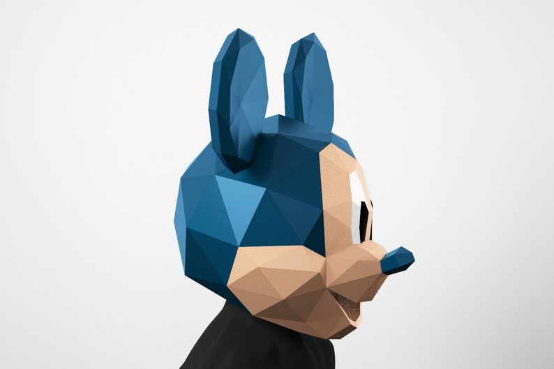 3D Mouse Mask Template: DIY Papercraft Cosplay (PDF) - Etsy