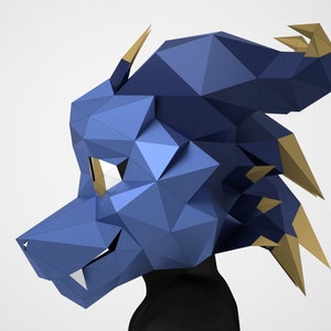 Dragonborn Mask, Funny Fish Mask, Template for Making Your Favorite ...