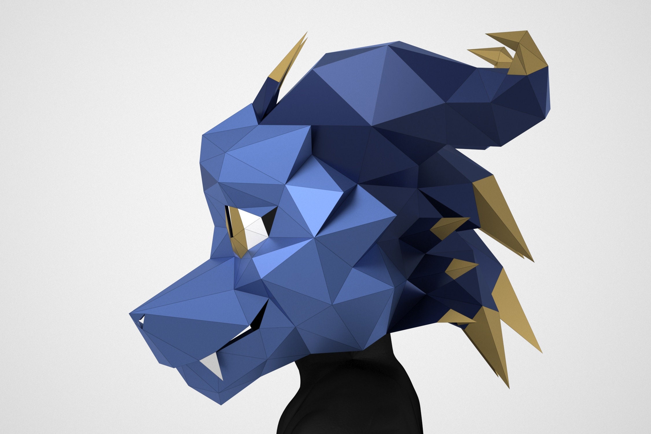 Dragonborn Mask, Funny Fish Mask, Template for Making Your Favorite ...