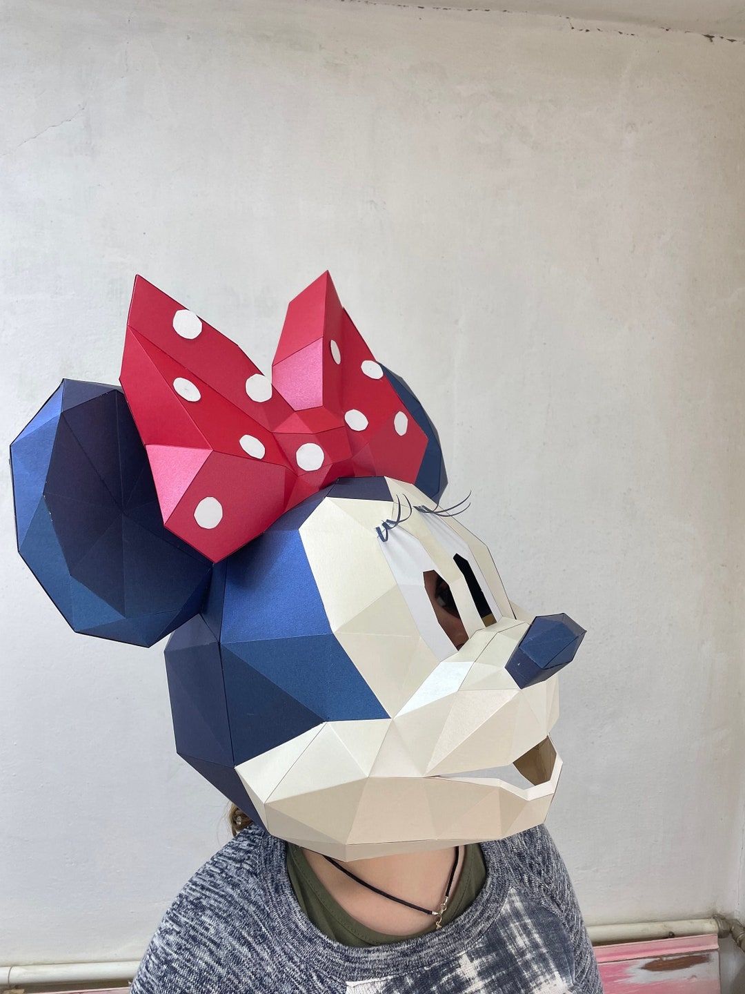 Mask Mouse Girl, Cosplay Mask, Paper Craft Mask, Kid Mask, Kid Costume ...
