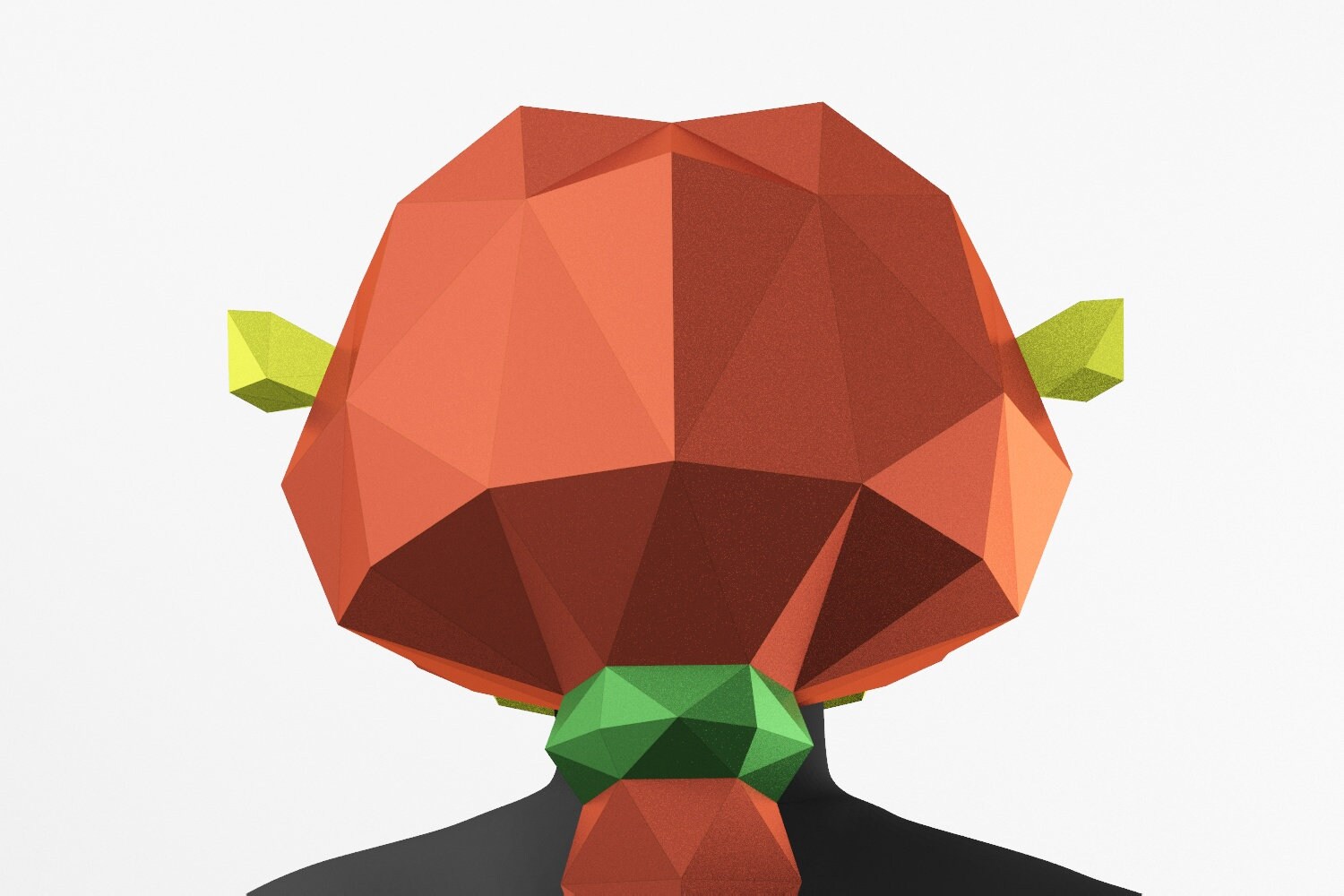 Ogre Girl Mask, PDF Template, Polygonal Paper Mask - Etsy