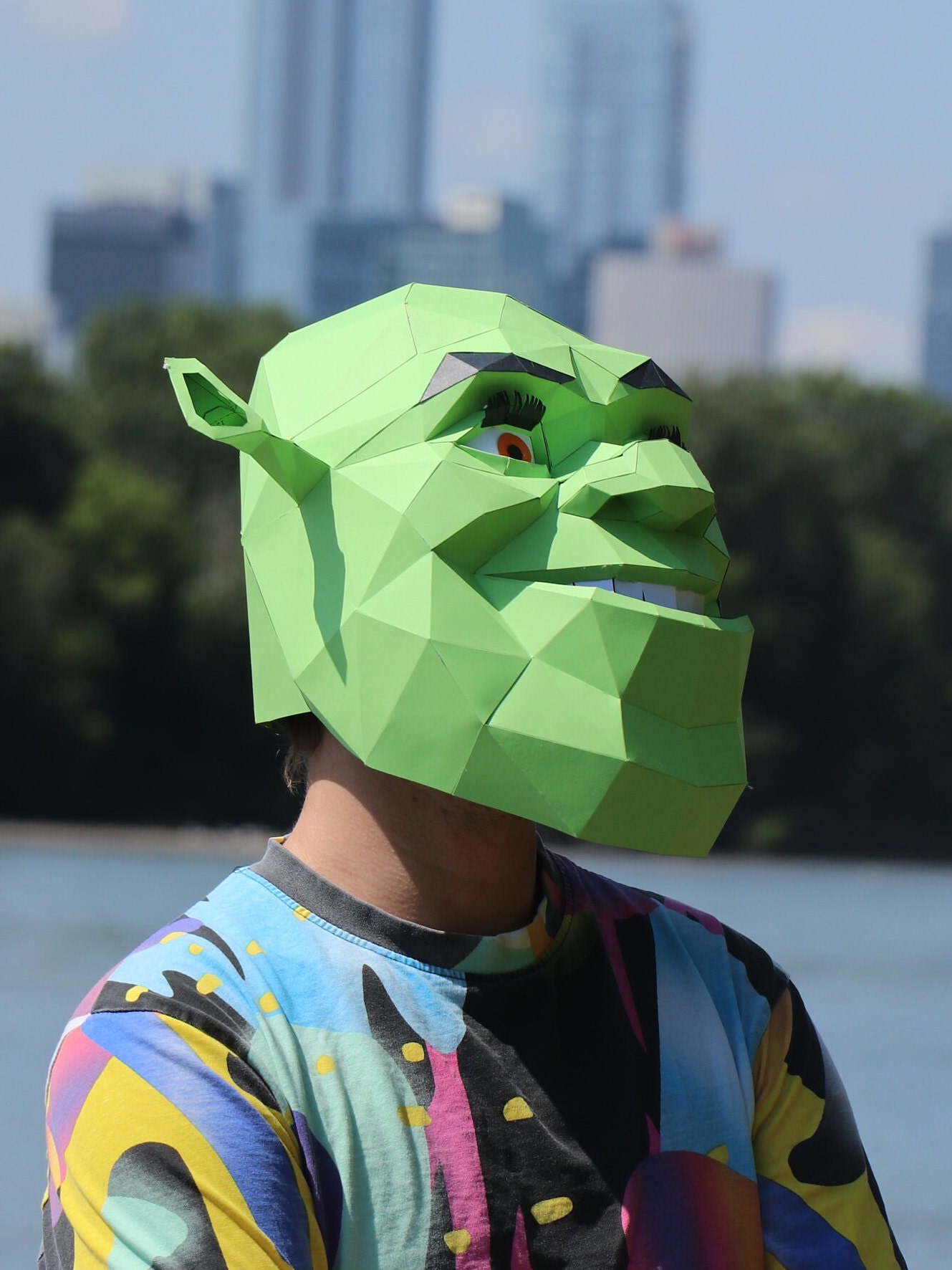 Ogre Mask, PDF Template for Making a Polygonal Paper Mask - Etsy