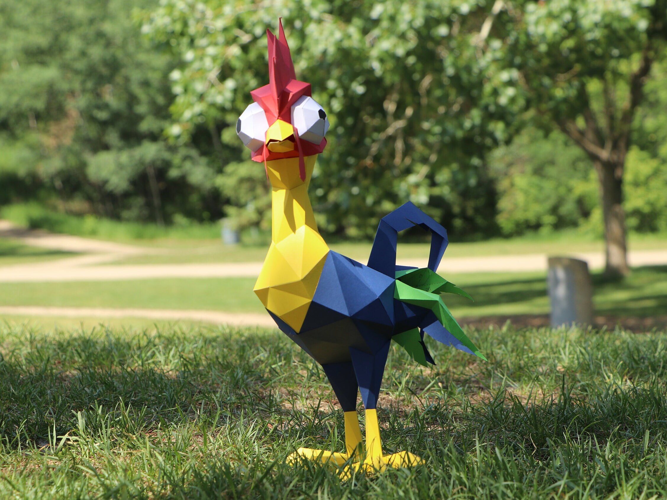Rooster Cartoon Template for Assembling PDF - Etsy