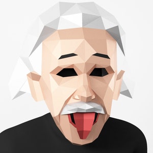 Einstein Mask PDF Template for Paper Assembly - Etsy