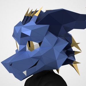 Dragonborn Mask, Funny Fish Mask, Template for Making Your Favorite ...