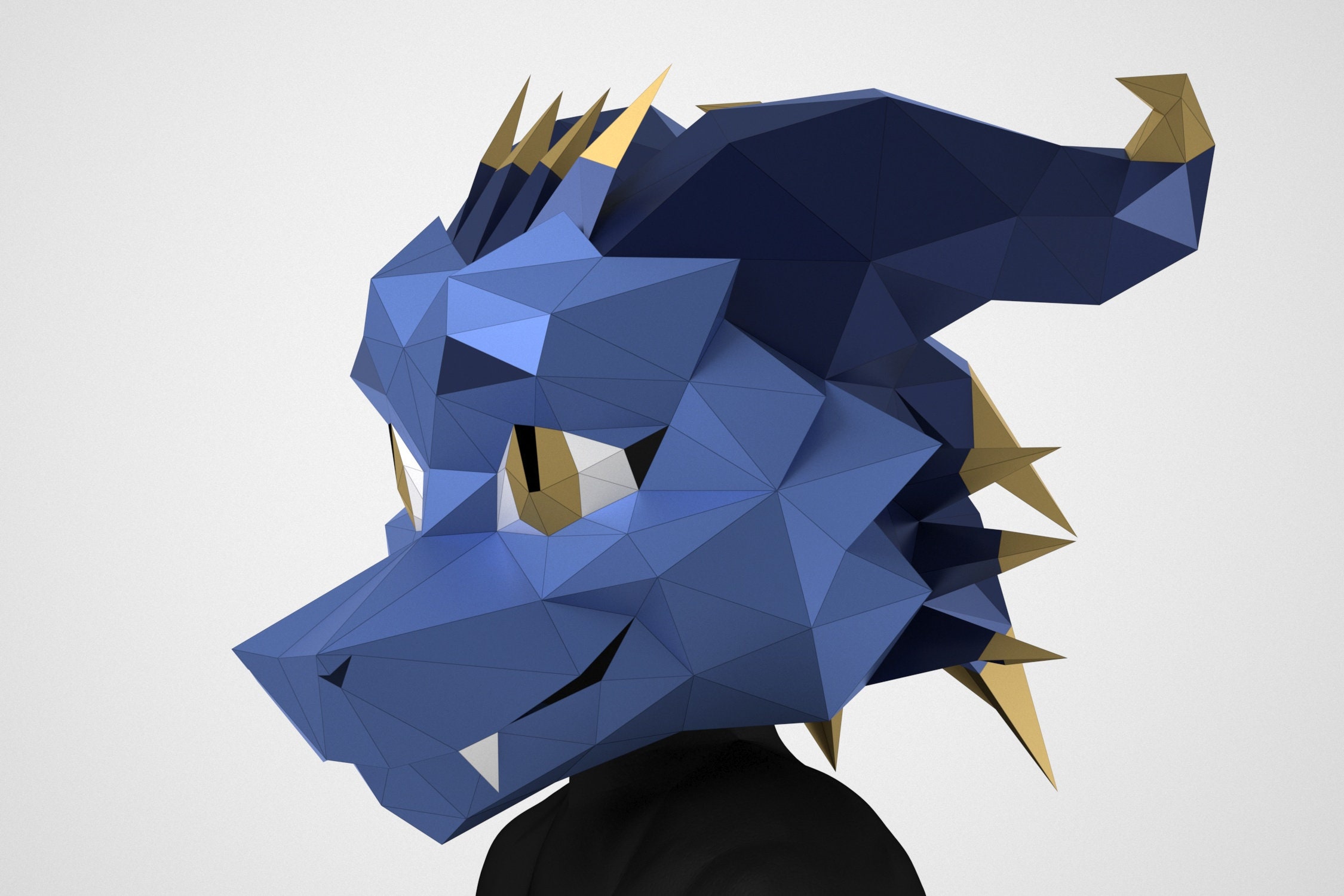 Dragonborn Mask, Funny Fish Mask, Template for Making Your Favorite ...