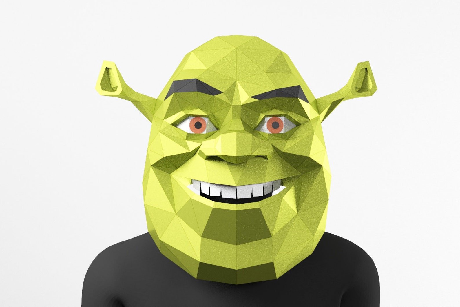 Ogre Mask, PDF Template for Making a Polygonal Paper Mask - Etsy