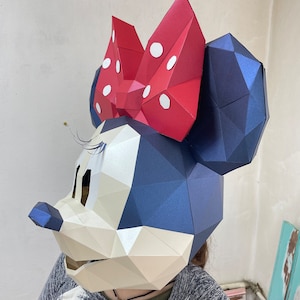 Mask Mouse Girl, Cosplay Mask, Paper Craft Mask, Kid Mask, Kid Costume ...