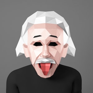 Einstein Mask PDF Template for Paper Assembly - Etsy