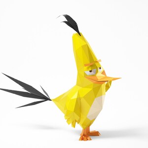 Yellow Birds, Paper Craft PDF Template, DIY Low Poly Model - Etsy