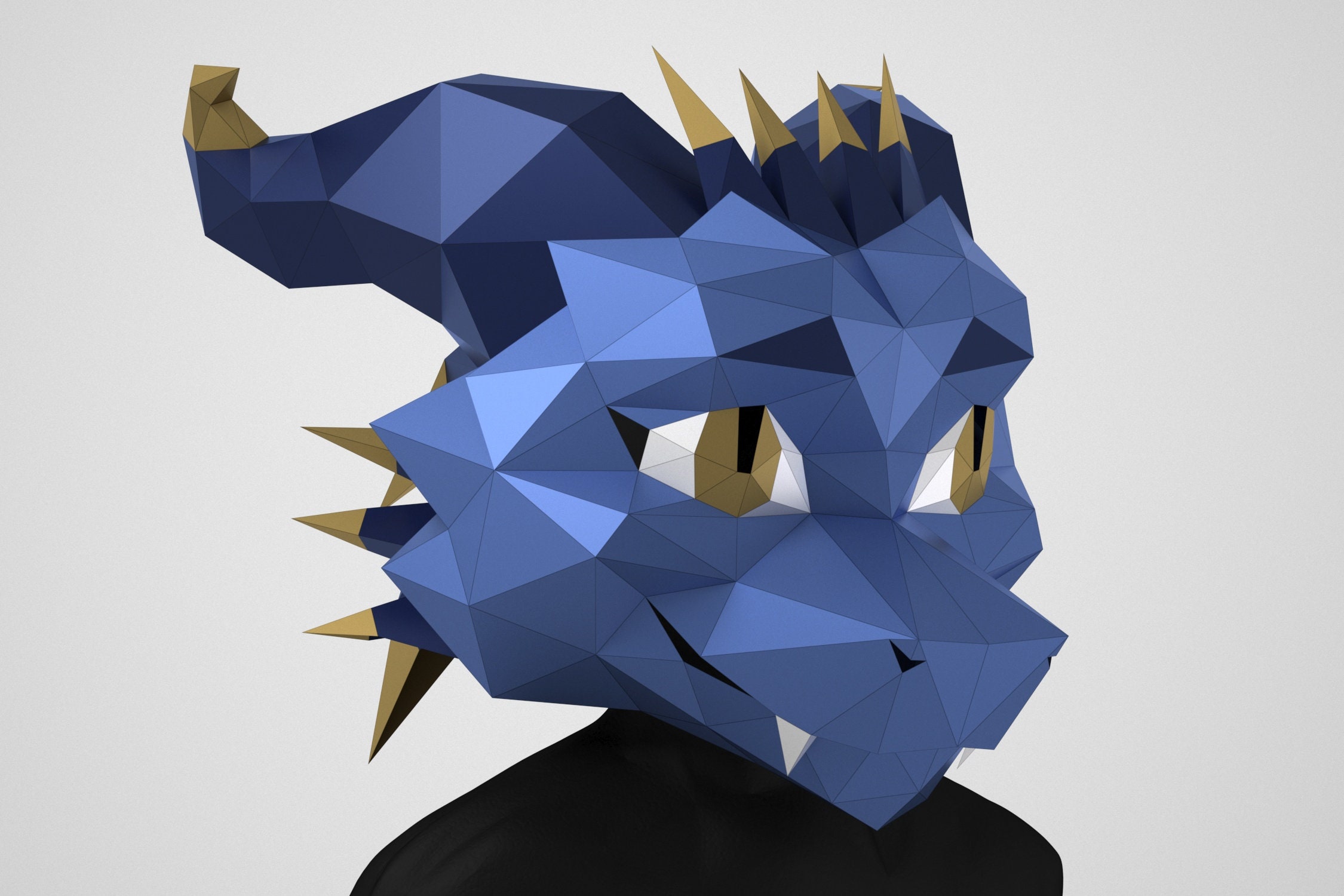 Dragonborn Mask, Funny Fish Mask, Template for Making Your Favorite ...