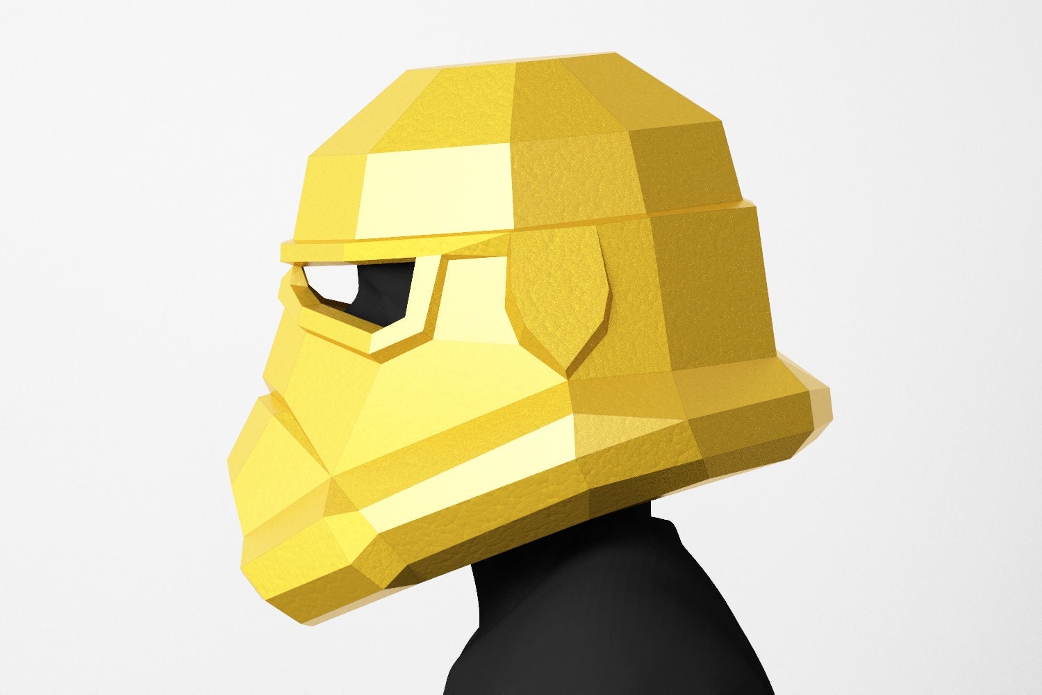 Stormtrooper Papercraft Helmet: Polygonal Mask, Kid/adult Cosplay (PDF ...