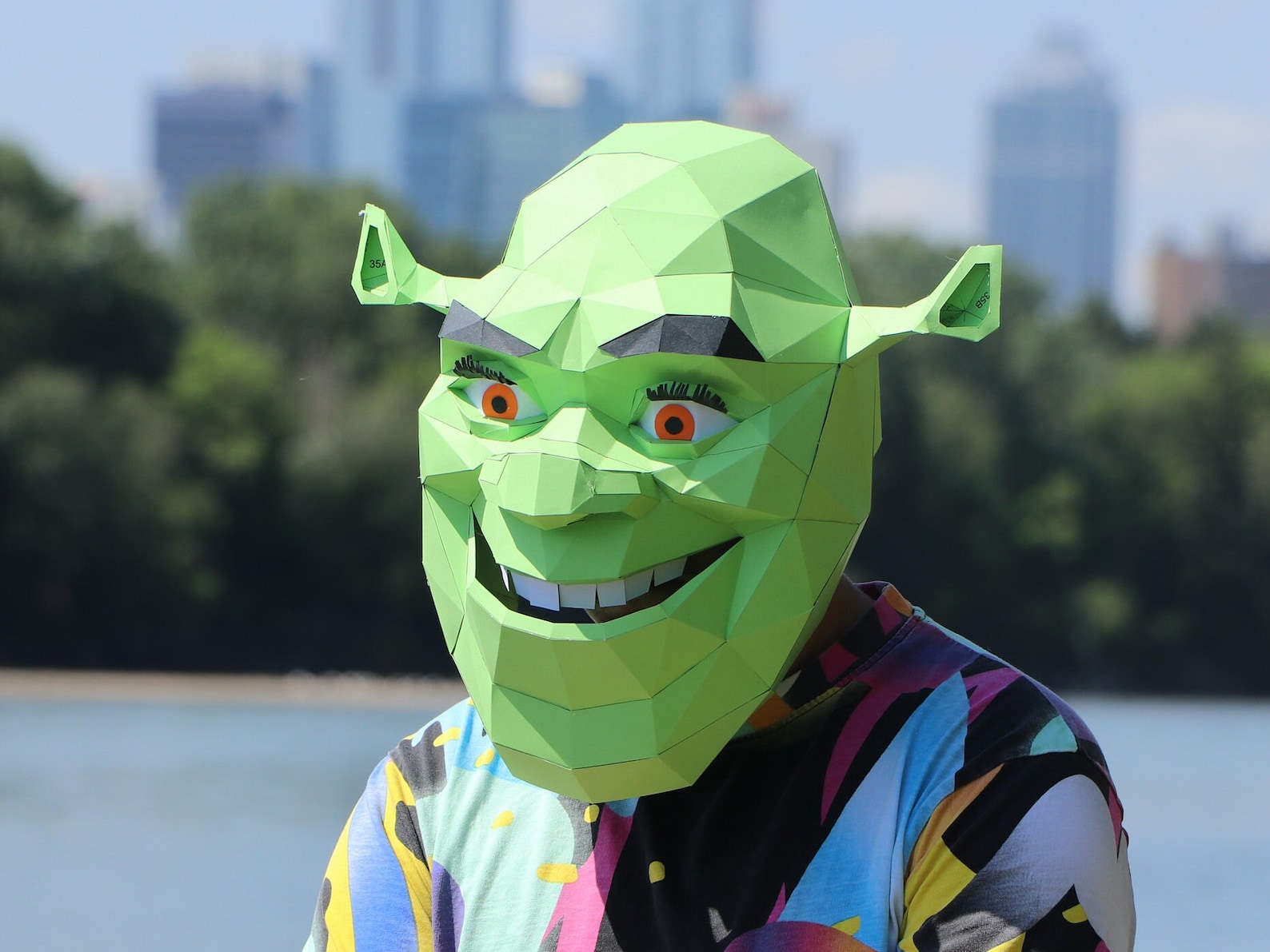 Ogre Mask, PDF Template for Making a Polygonal Paper Mask - Etsy