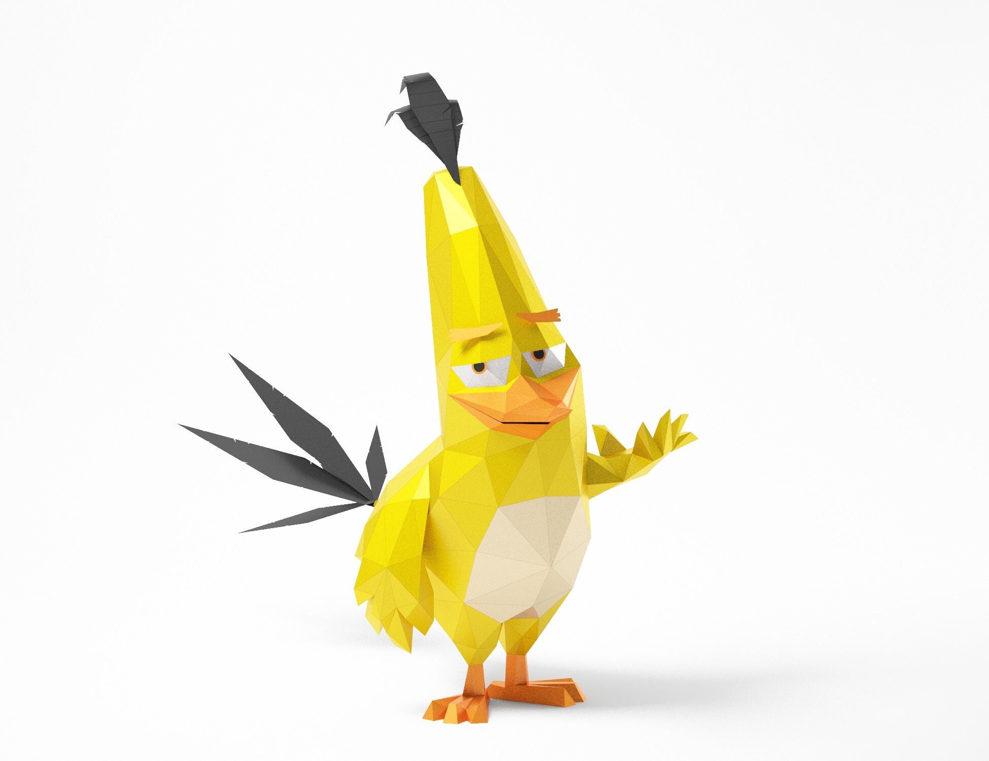 Yellow Birds, Paper Craft PDF Template, DIY Low Poly Model - Etsy