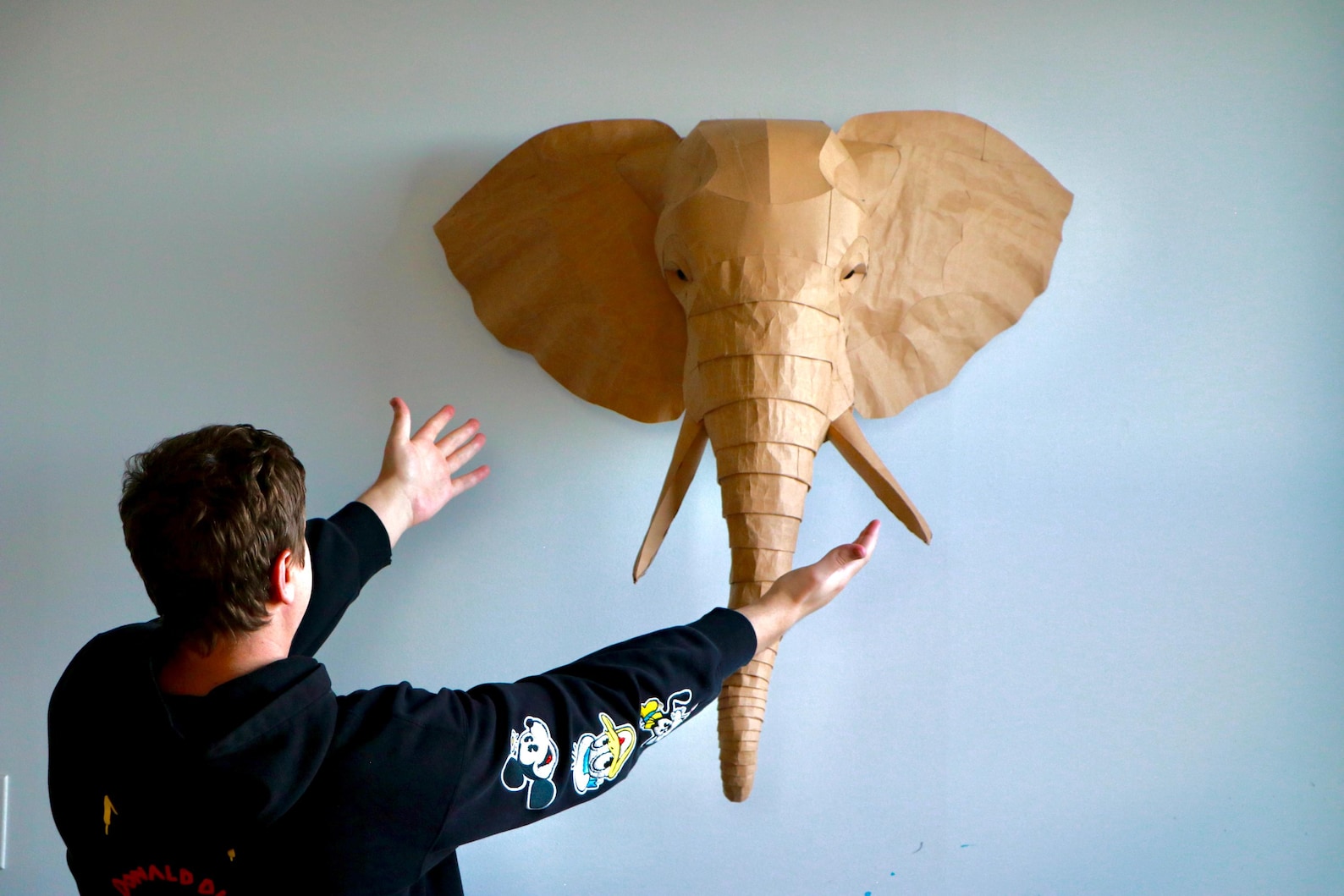 3D Elephant Mask Template: DIY Cardboard/eva Foam Wall Decor (PDF ...