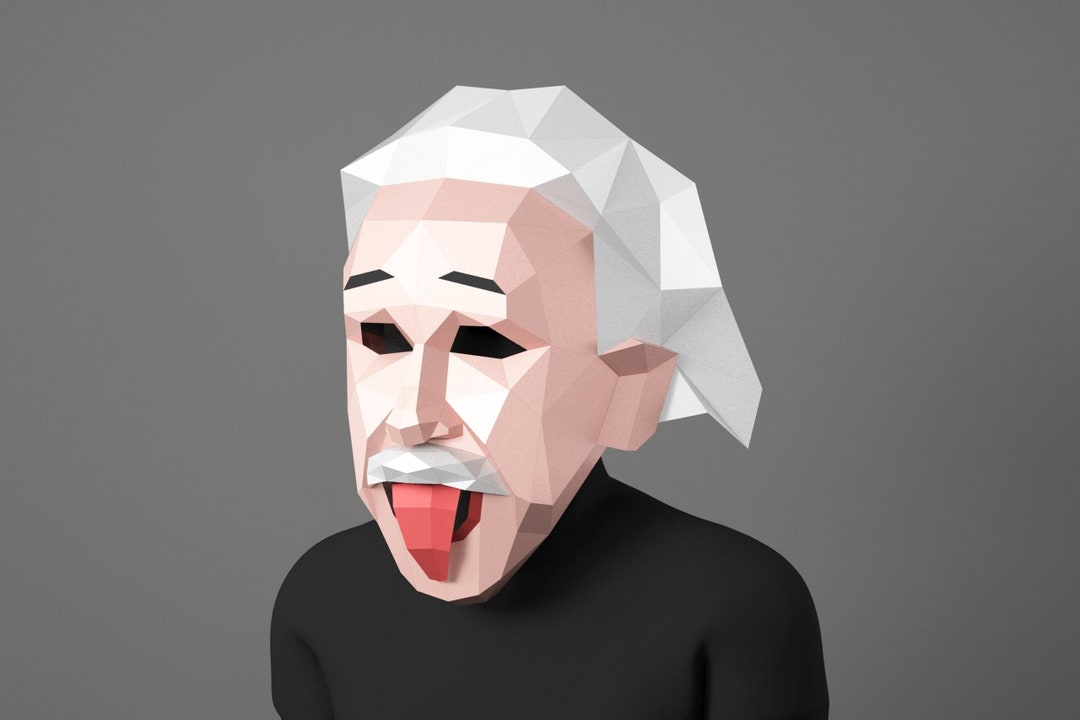 Buy Einstein Mask PDF Template for Paper Assembly Online in India - Etsy
